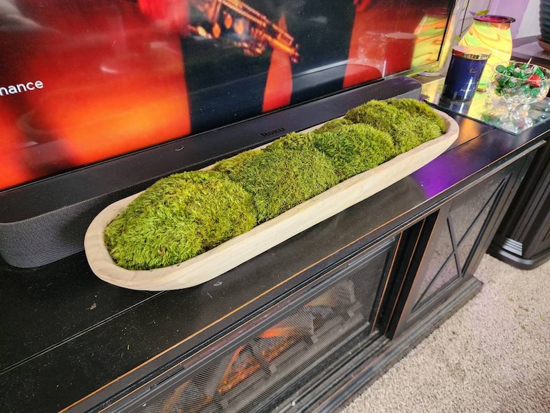 Moss Table Centerpiece Dough Bowl Real No Maintenance Decor - Etsy