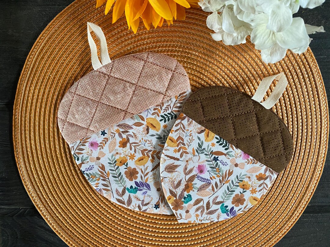 Acorn Potholder Set: Fall Kitchen Trivet & Coasters - Etsy