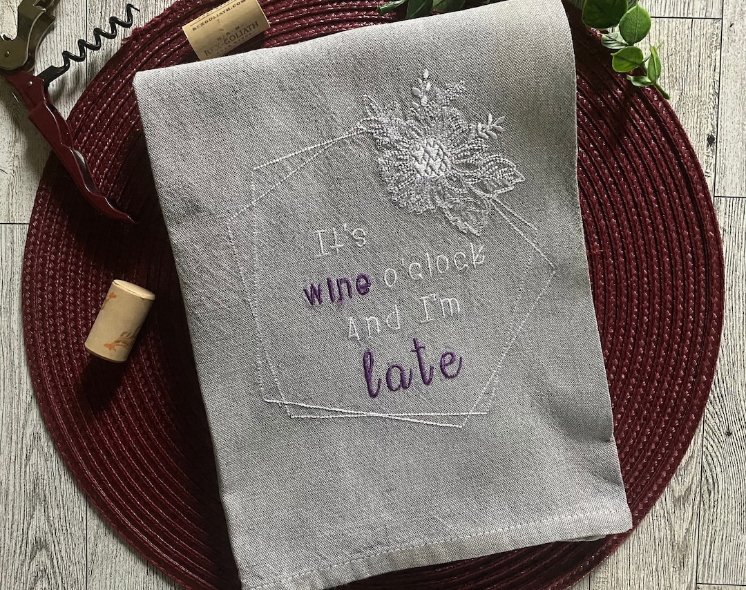 Wine O'clock Towel It's Wine O'clock Funny Wine - Etsy