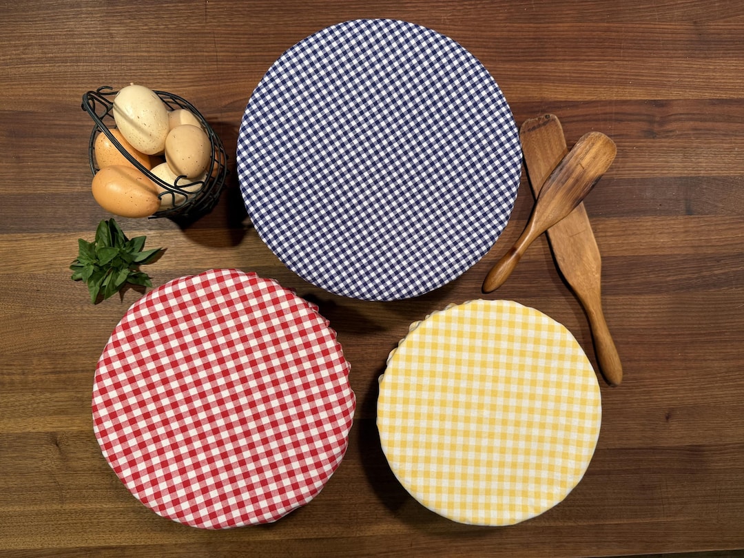 Reusable Bowl Covers: Waterproof Lining / Cotton Top Layer, Food-safe ...