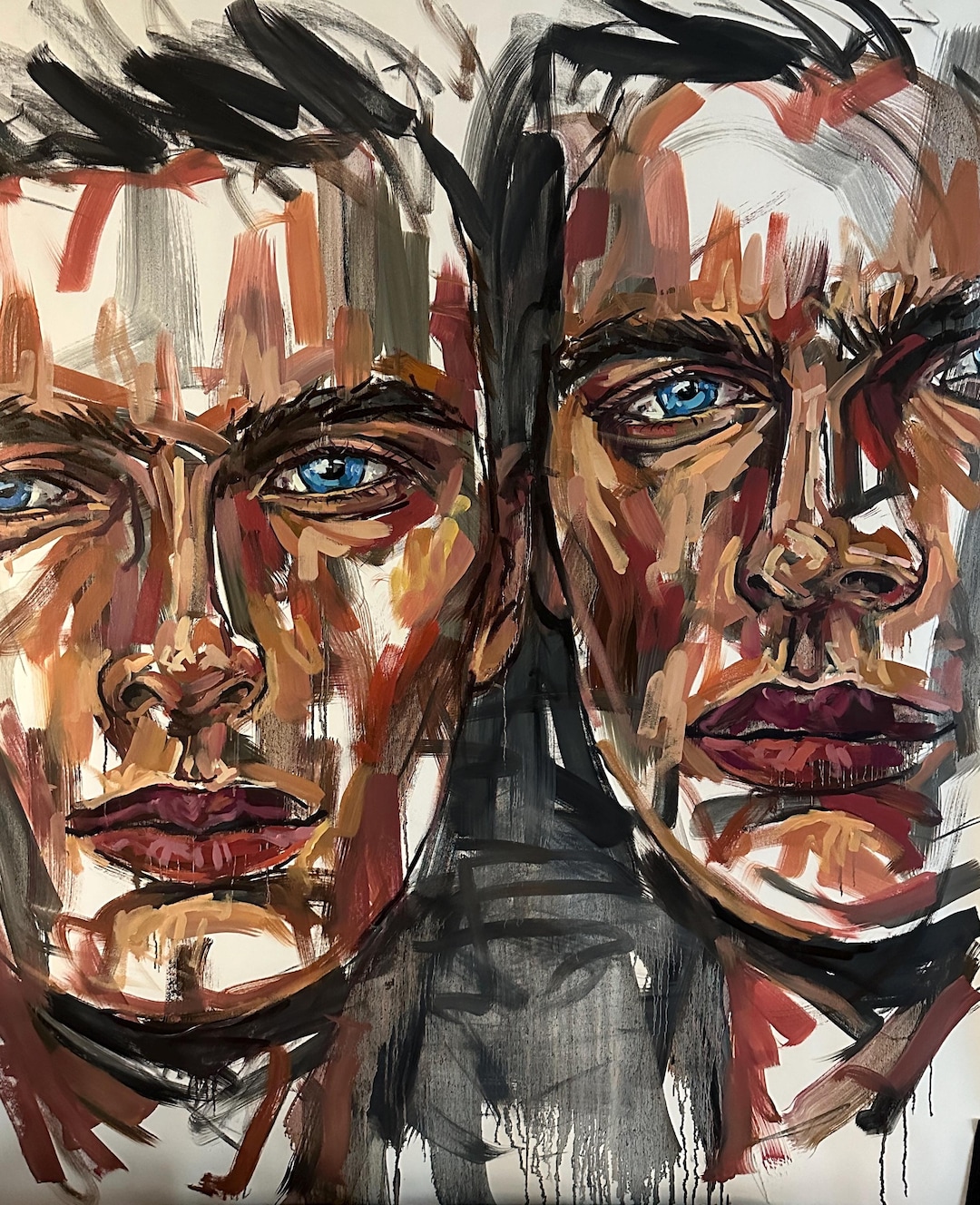 Handsome Men Painting, Male Portrait, Cropped Face, Male Artwork ...