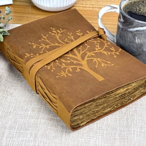 Leather Journal Leather Notebook Journal Handmade Deckle | Etsy