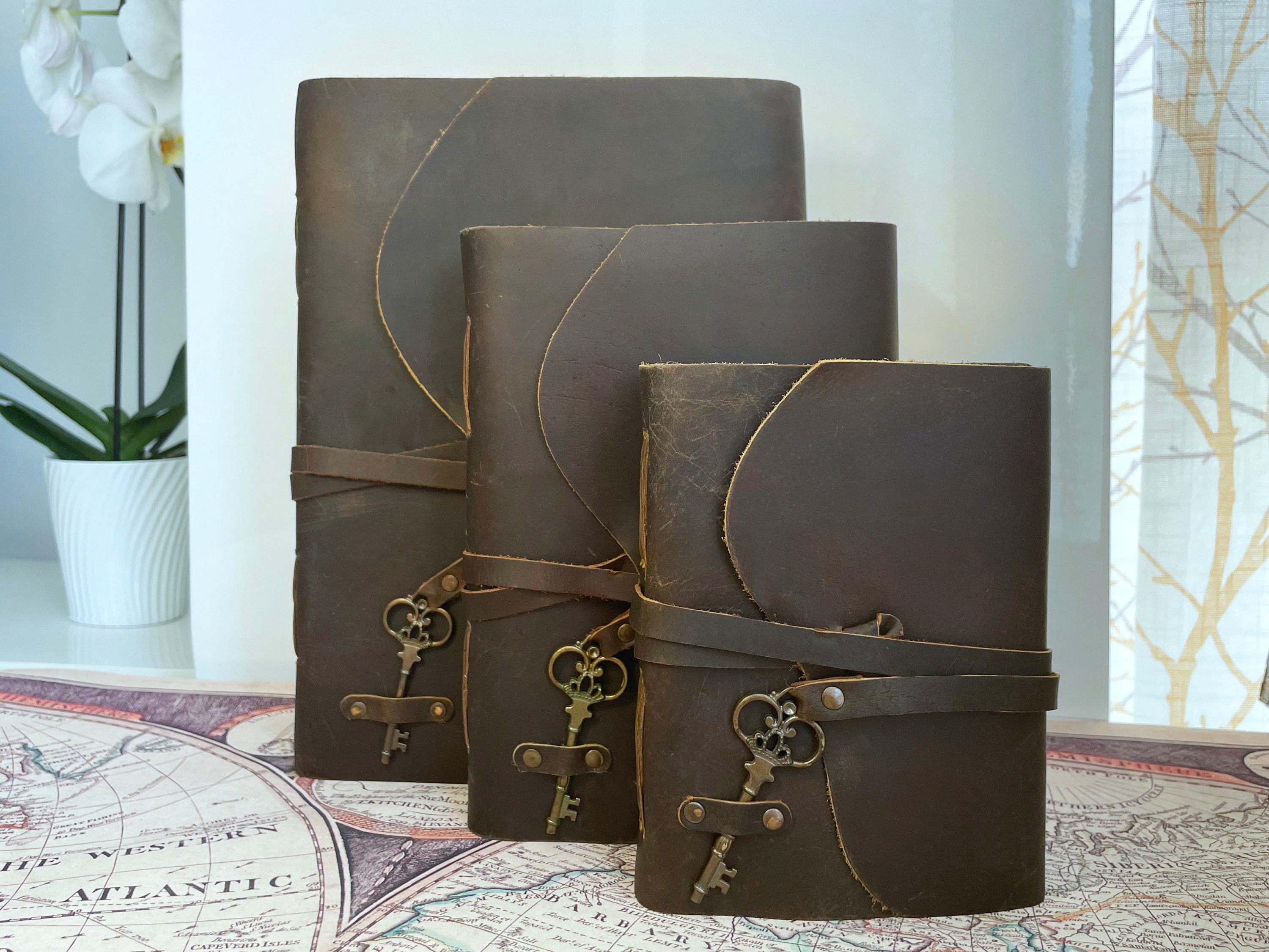 Personalized Leather Scrapbook Journal Handmade Leather - Etsy