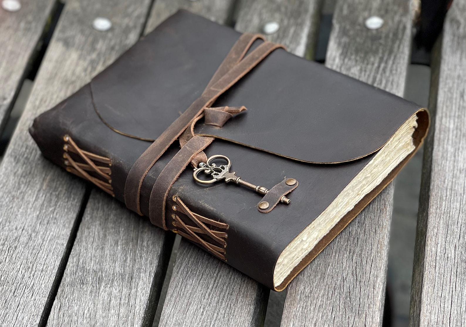 Personalized Handmade Leather Journal Notebook Pen Holder - Etsy