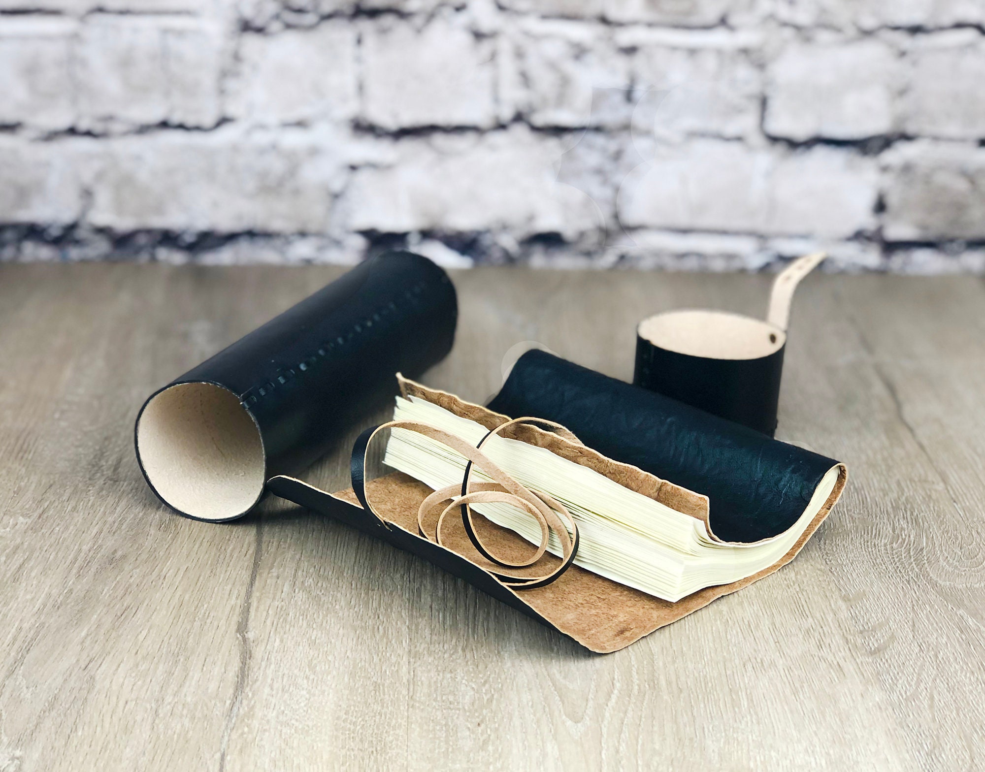 Vintage Handmade Scroll Leather Journal - 7x5 Travel Diary Notebook ...