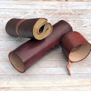 Vintage Handmade Scroll Leather Journal - 7x5 Travel Diary Notebook ...