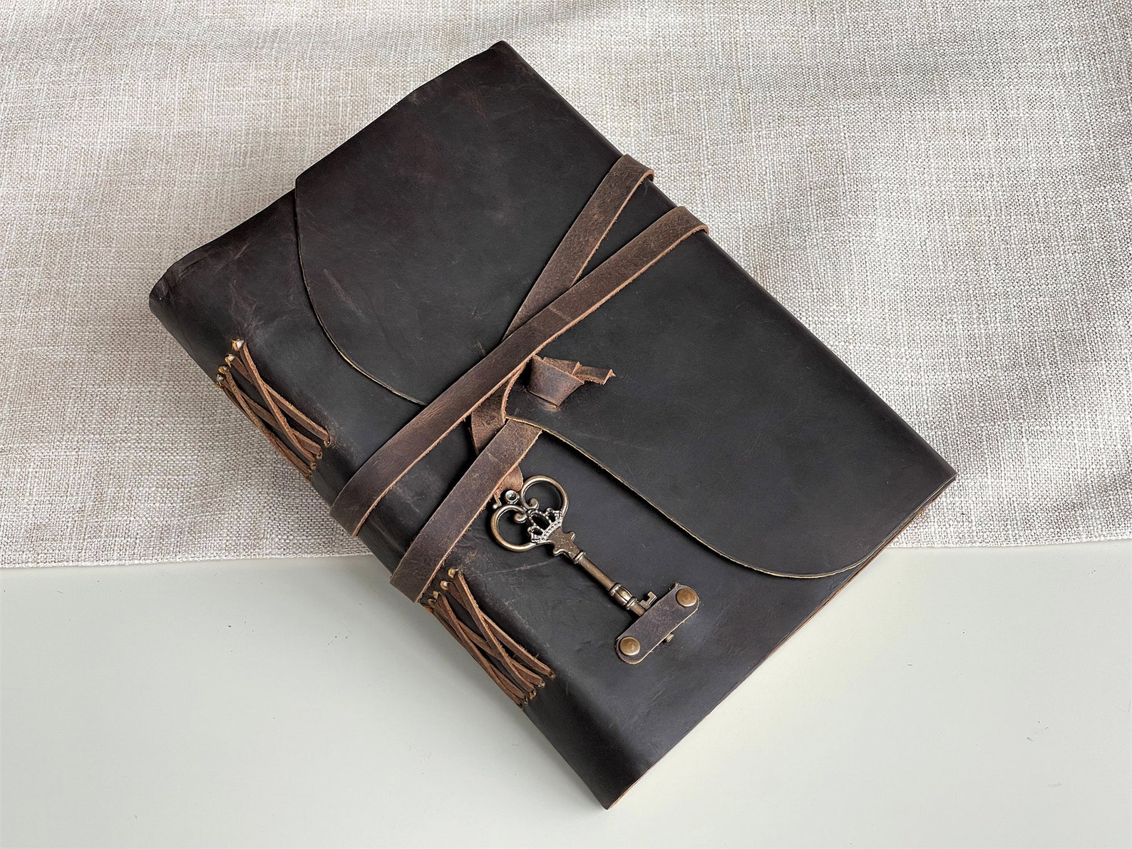 Personalized Handmade Leather Journal Notebook Pen Holder - Etsy