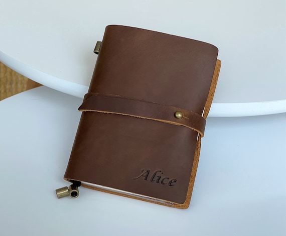 Personalized Leather Notebook A6 A5 Genuine Leather Notepad - Etsy