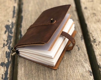 Personalized Refillable Leather Notebook A6 A5 Leather - Etsy