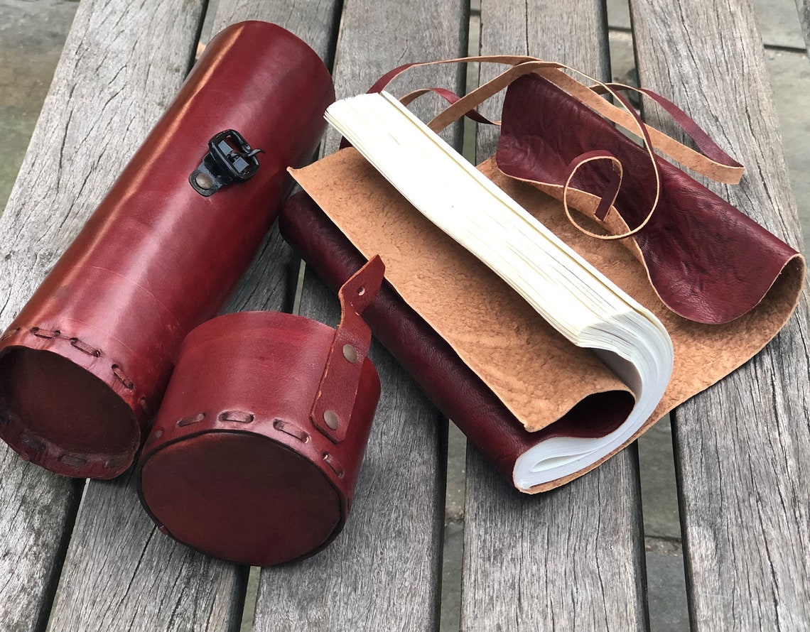 Vintage Handmade Scroll Leather Journal 7x5 Travel Diary - Etsy