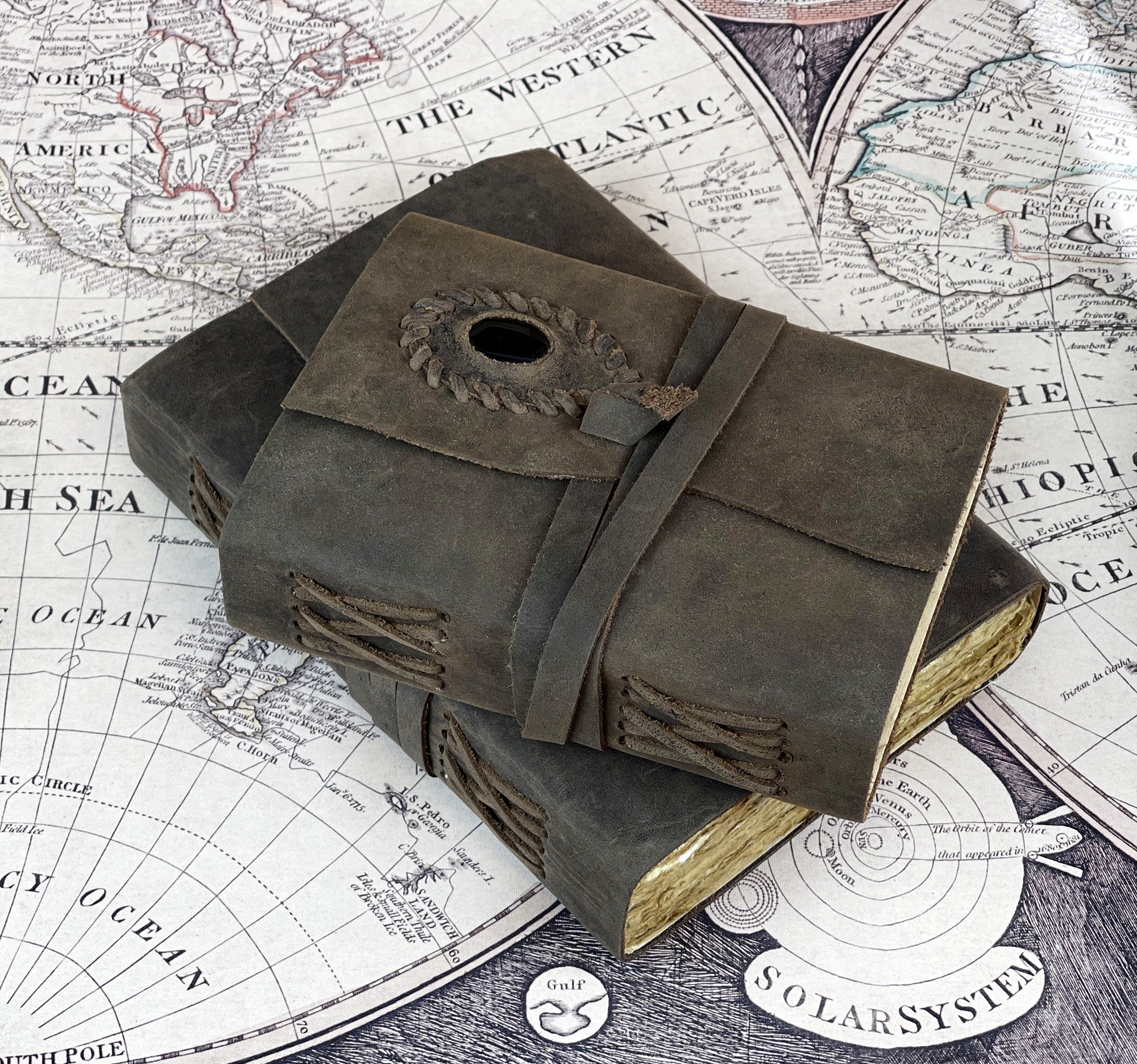 Leather Journal Vintage Leather Notebook Genuine | Etsy