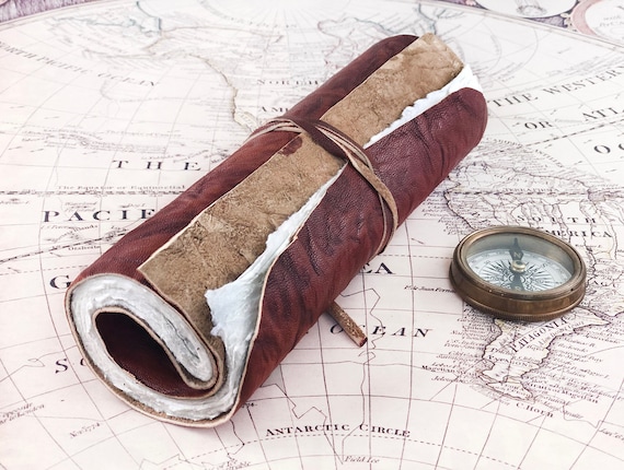 Vintage Handmade Scroll Leather Journal 9x6 Travel Diary - Etsy