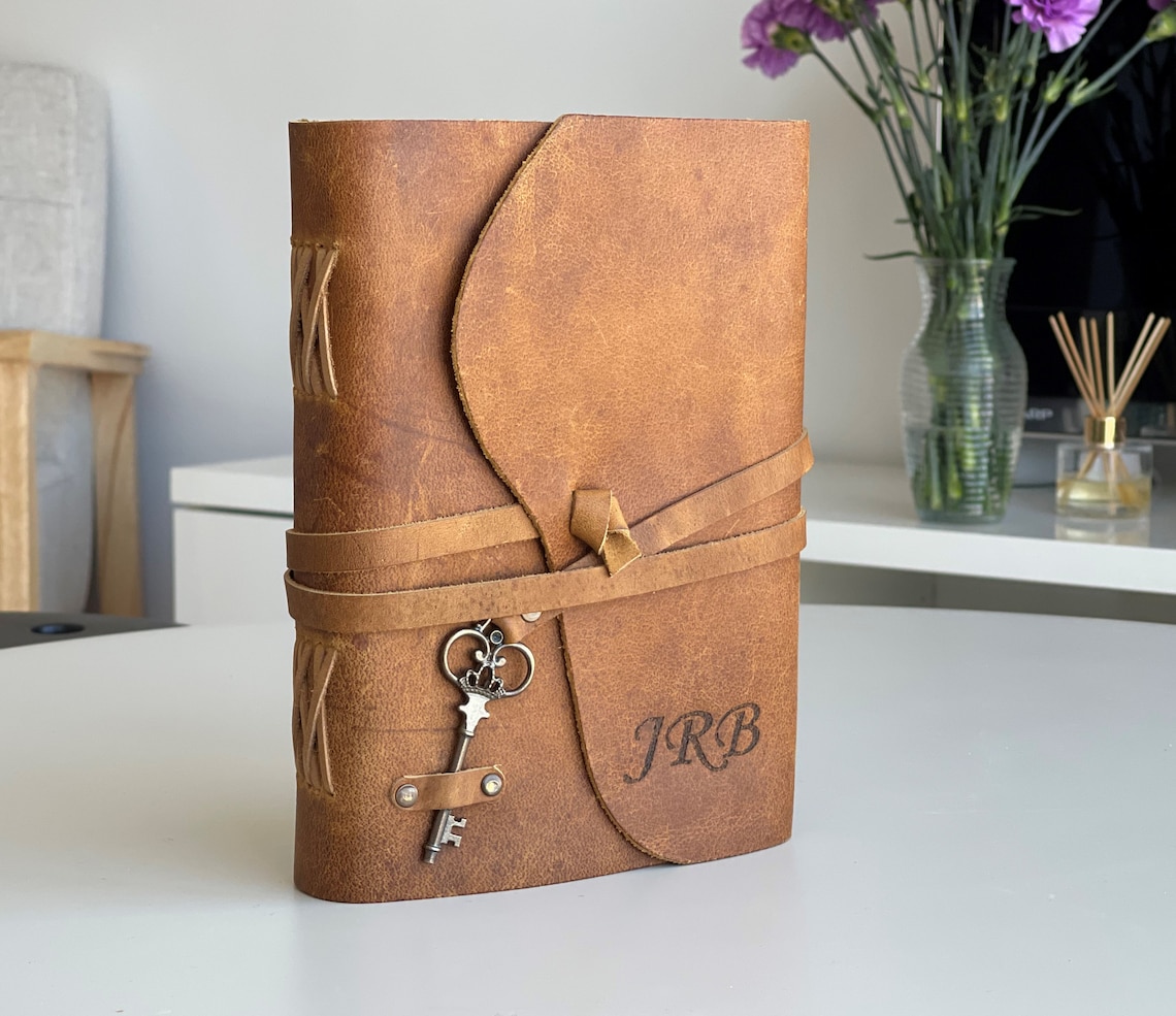 Personalized Genuine Leather Scrapbook Journal Handmade - Etsy