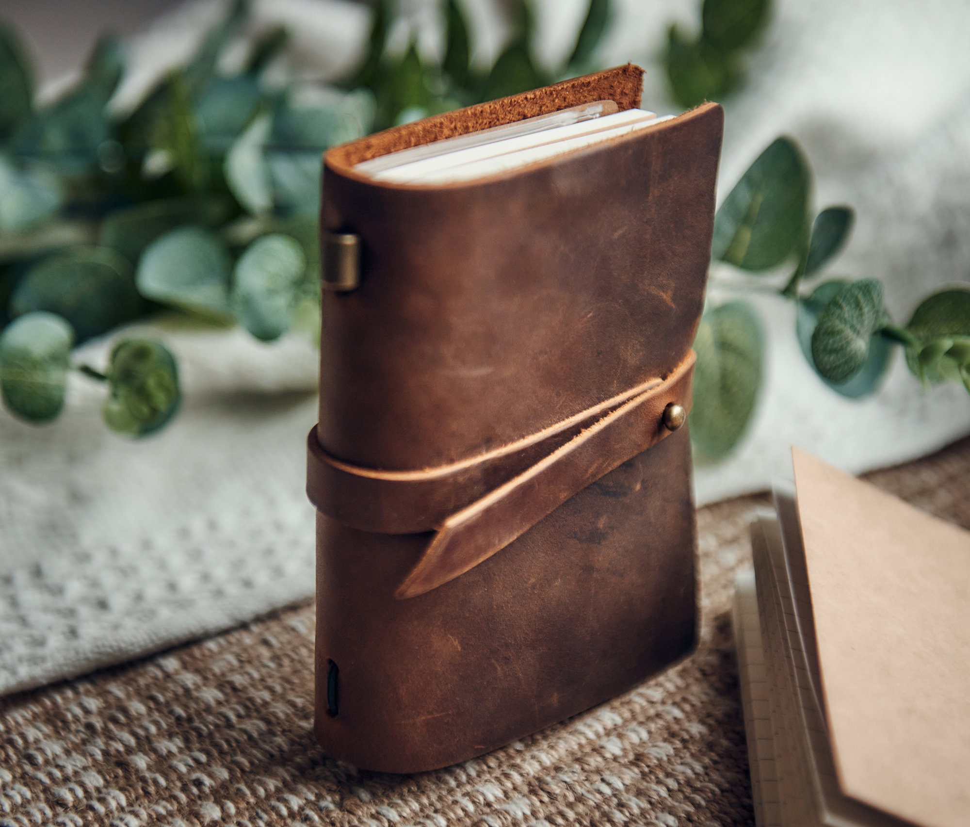 Personalized Refillable Leather Notebook, Custom Engraved Employee ...