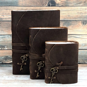 Personalized Leather Journal, Wedding Guest Book, Sketchbook, Leather ...