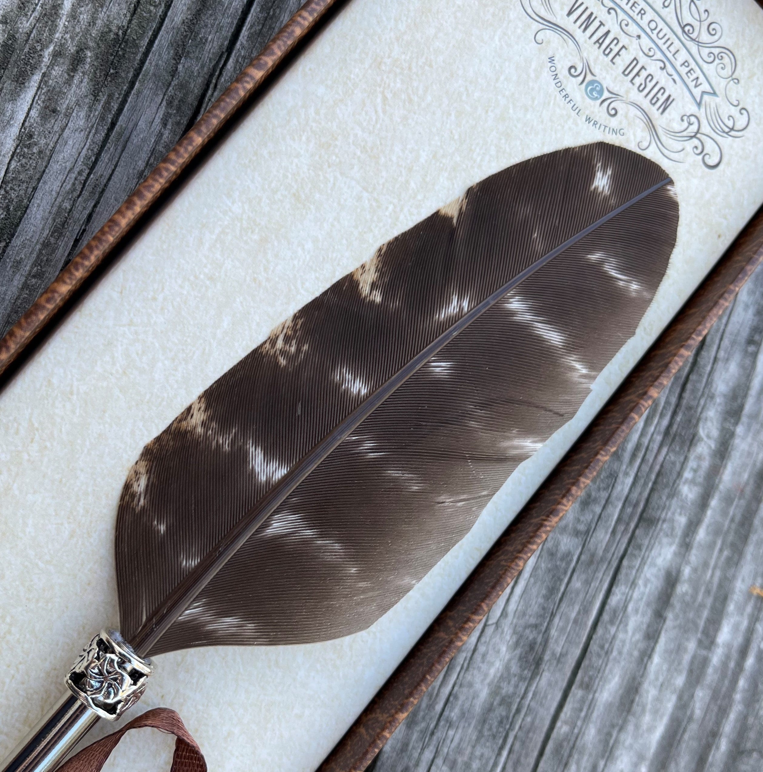 Feather Ballpoint Pen With Black Ink, Gift for Writers or Poets, Gift ...