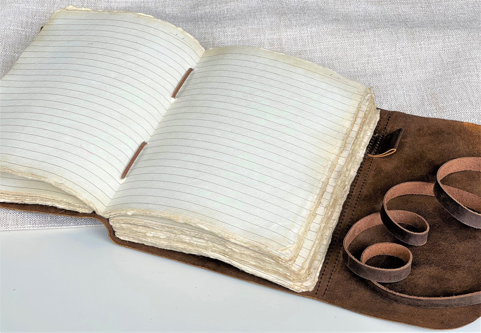 Personalized Handmade Leather Journal Notebook Pen Holder - Etsy