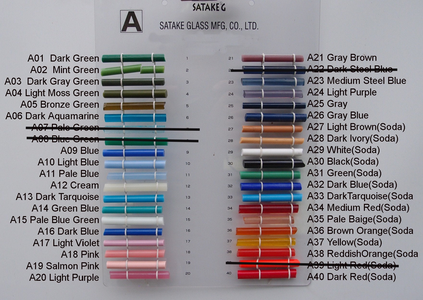Satake Glass Rod : Choose up to Four Colors, Total 2 Lb Pack for ...