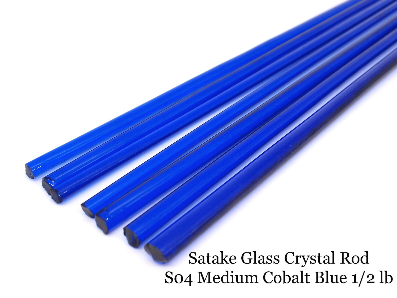 Satake Glass S04 Crystal Rod Medium Cobalt Blue 1/2 Lb Pack for ...