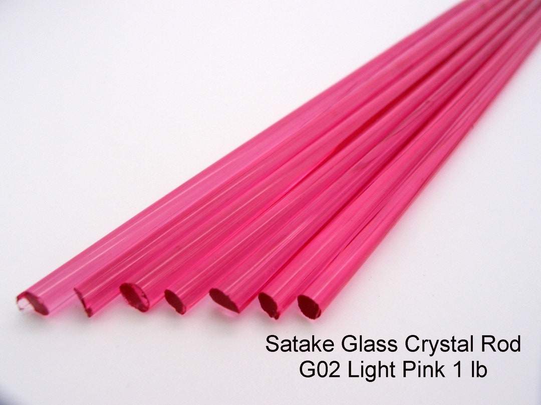 Satake Glass G02 Crystal Rod Light Pink 1 Lb Pack for Lampwork,lead ...