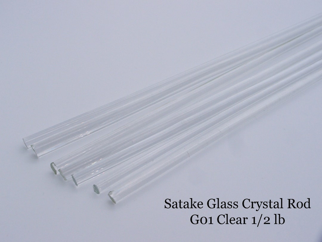 Satake Glass G01 Crystal Rod Clear 1/2 Lb Pack for Lampwork,lead Glass ...