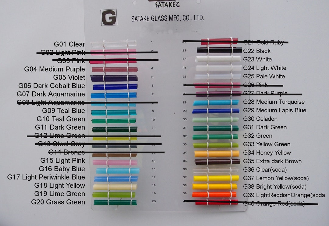 Satake Glass Rod : Choose up to Four Colors, Total 2 Lb Pack for ...