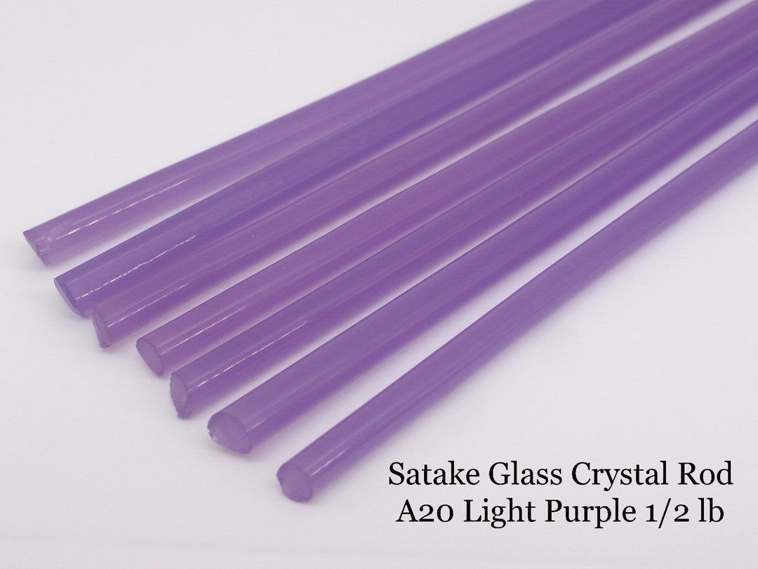 Satake Glass A20 Crystal Rod Light Purple 1/2 Lb Pack for Lampwork,lead ...