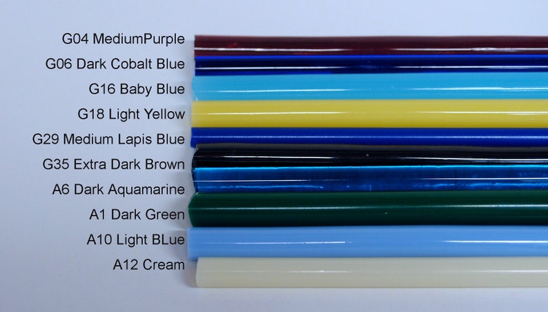 Satake Glass Crystal Rod 19 Colors Sample Packabout 1lb Lead Glass ...