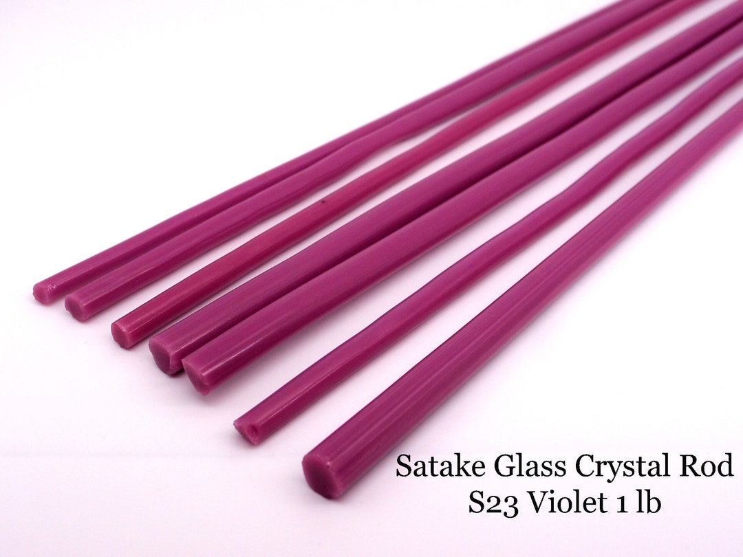 Satake Glass S23 Crystal Rod Violet 1 Lb Pack for Lampwork,lead Glass ...