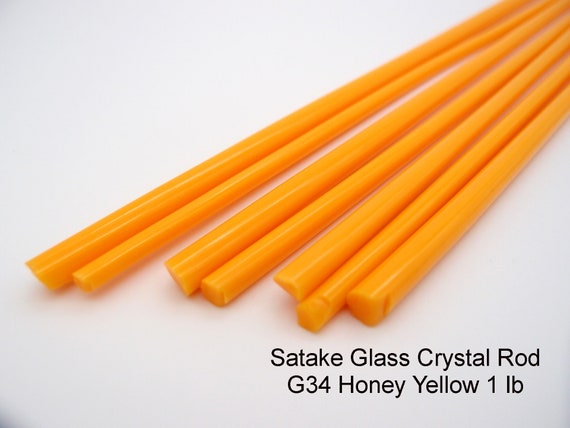Satake Glass G34 Crystal Rod Honey Yellow 1 Lb Pack for - Etsy