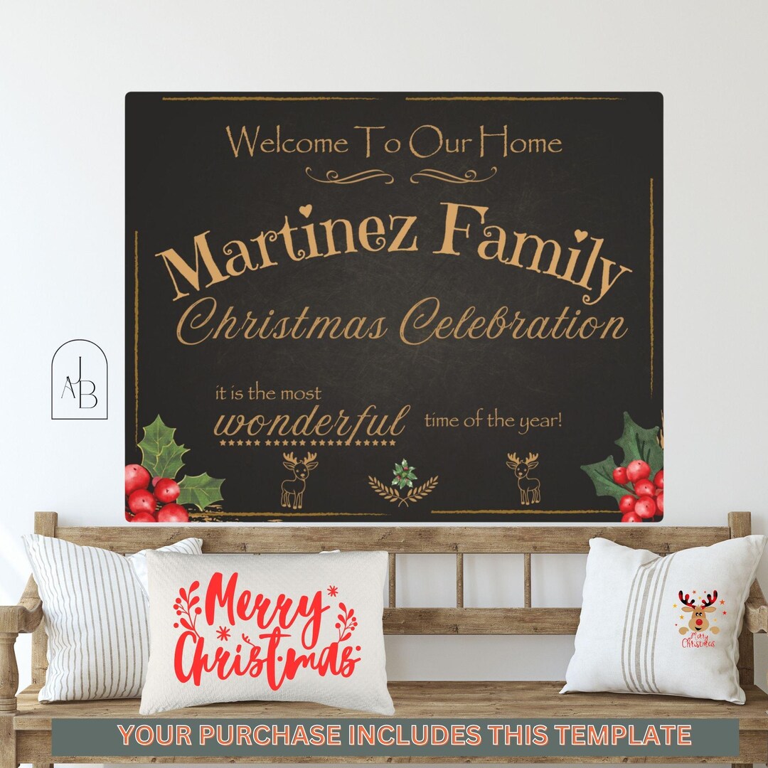 Metal Christmas Wallart Sign Christmas Wall Décor Vintage Holiday Gift ...
