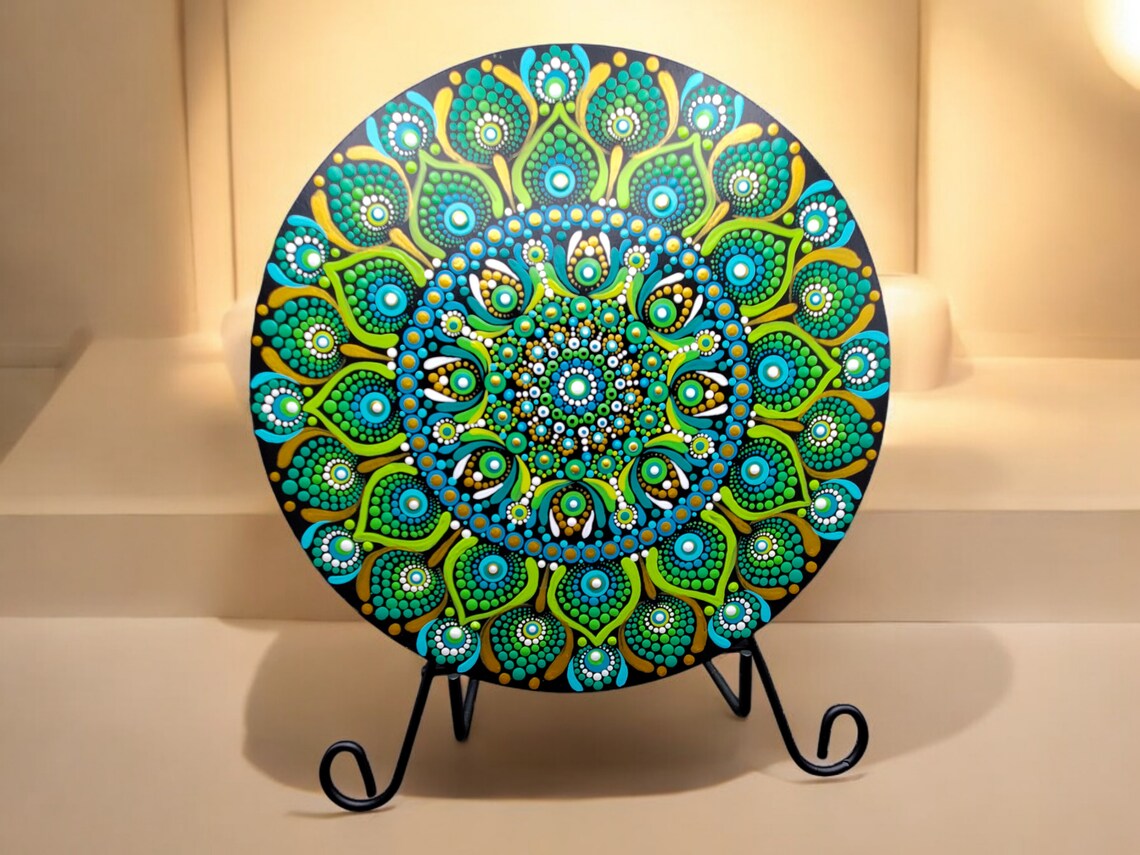 Irish Royalty Mandala, 3D Handpainted, 10" Inch Round MDF With Premium ...