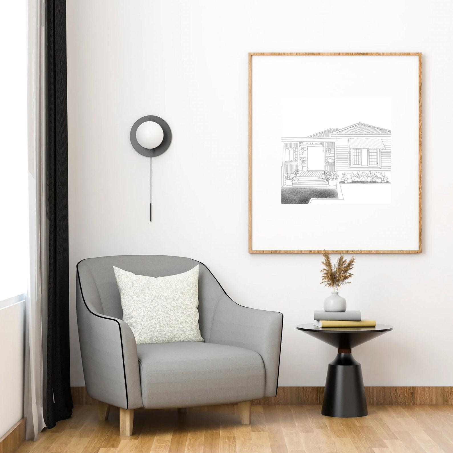 Original Fine Line Drawing of a Queenslander House - Australian ...