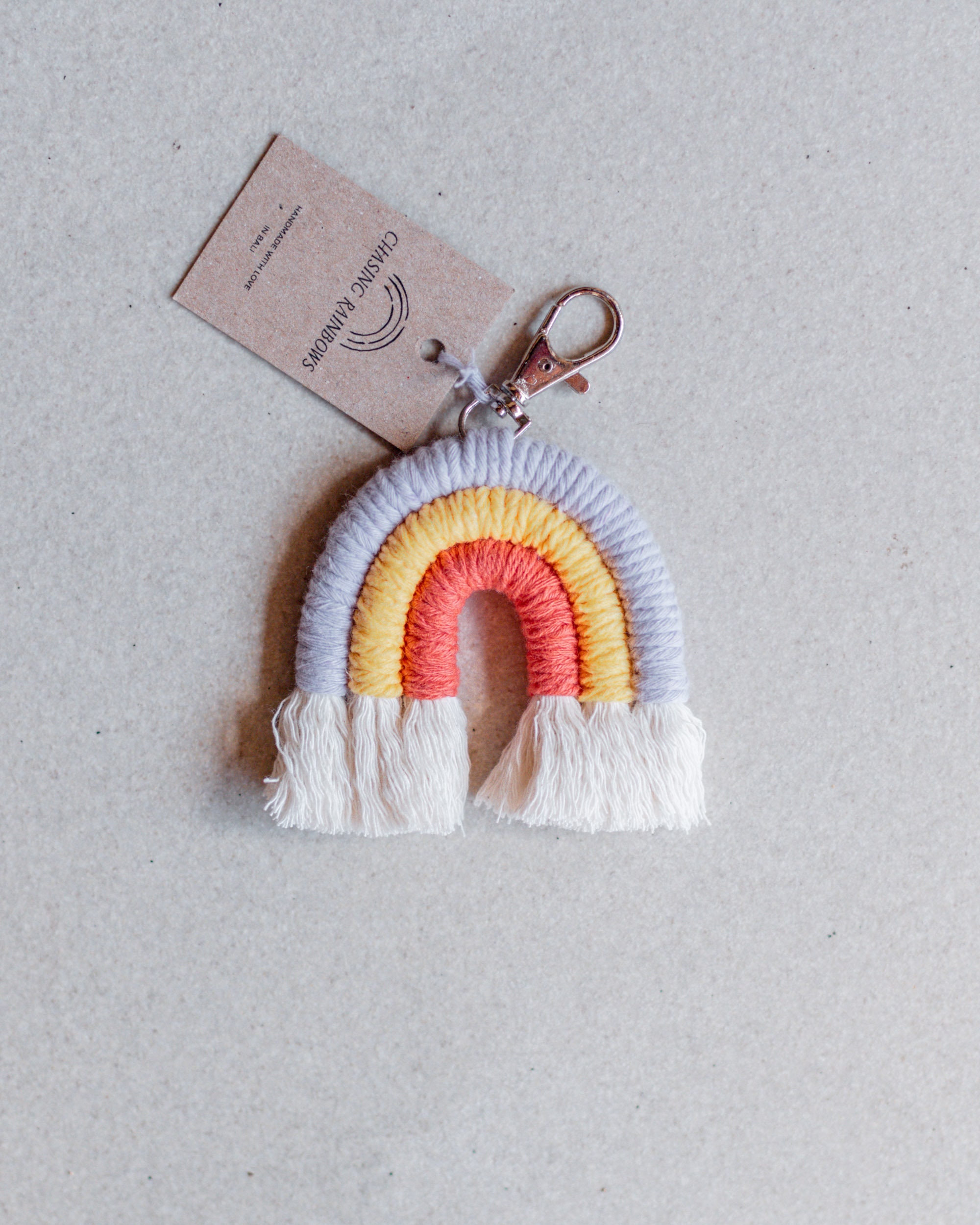 Mini Macrame Keychain Rainbow Cute Kids Keychain Rainbow - Etsy