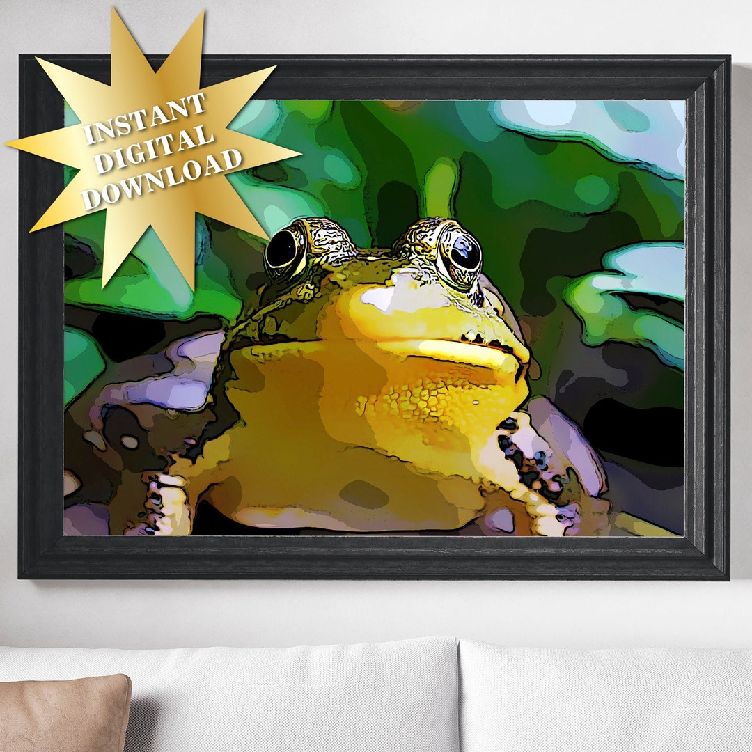 Frog Frontal View Printable Wall Art Print Poster for Frog Lovers - 12 ...