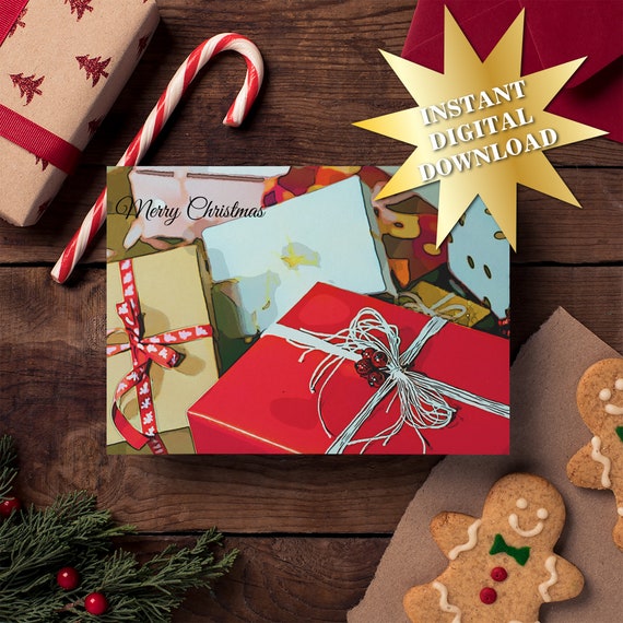Group of Christmas Presents Printable Art Files for Making | Etsy