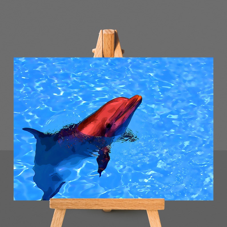 Printable Dolphin Wall Art Print Poster, Saying Hello 12 Images ...