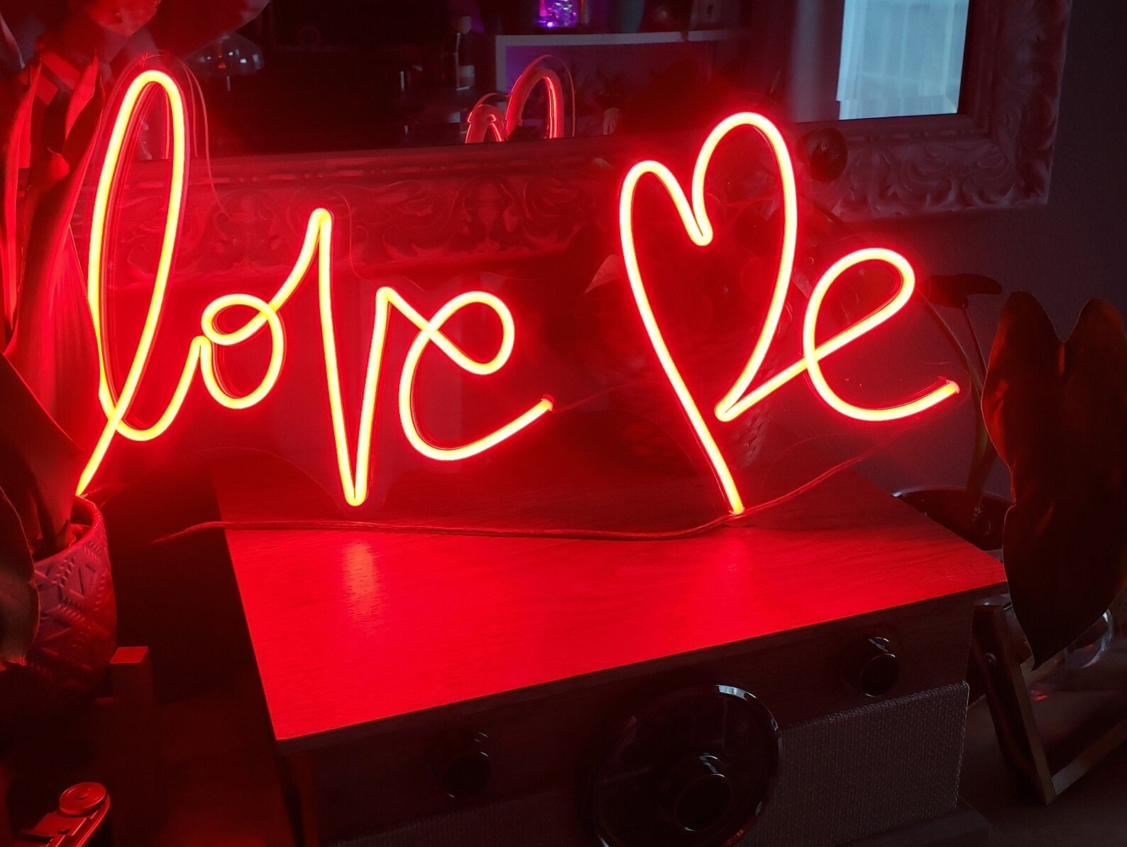 LED Neon Sign Love Me Custom Neon Sign Heart - Etsy