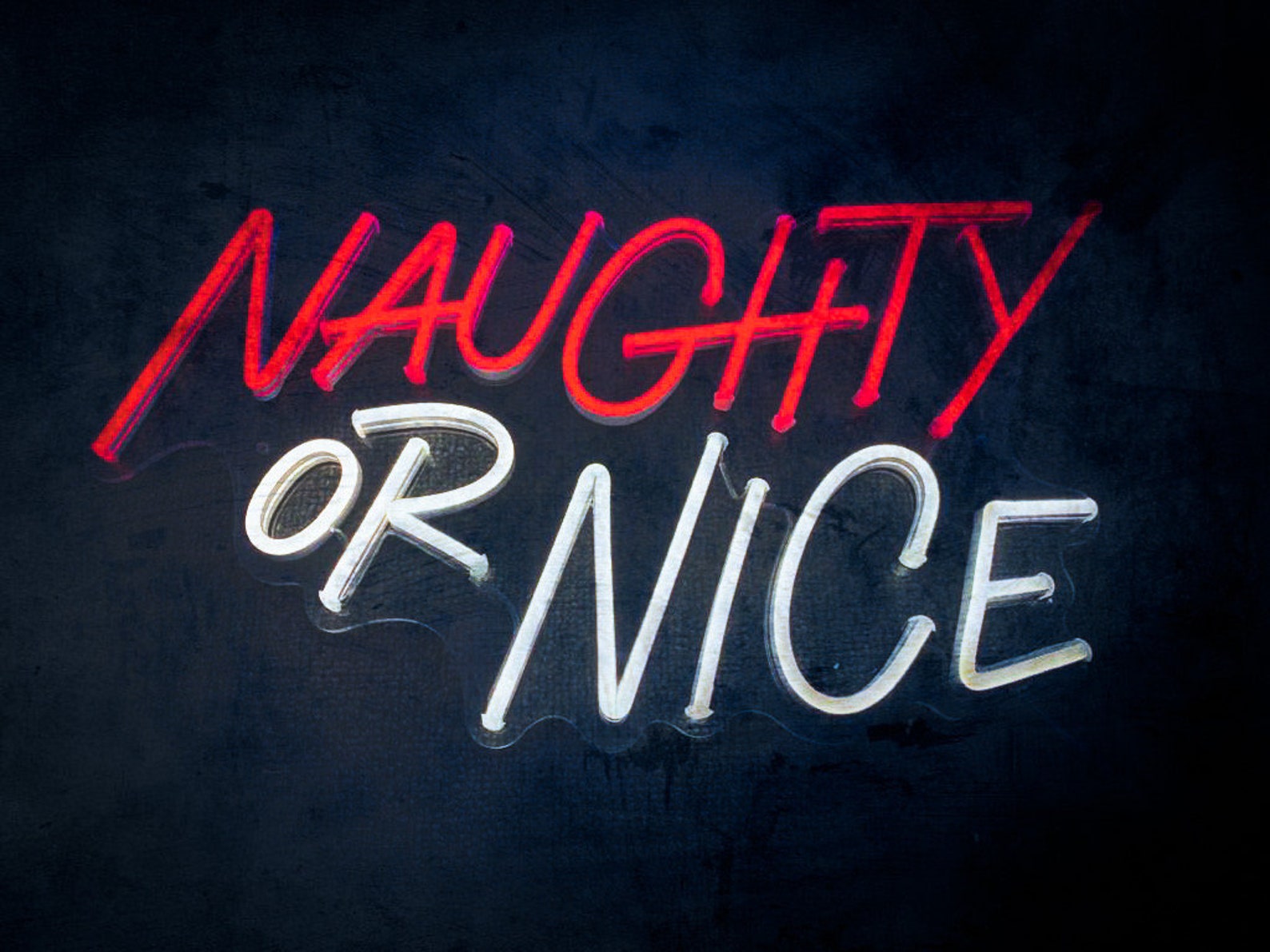 Holiday LED Neon Style Sign Naught of Nice Christmas Neon - Etsy