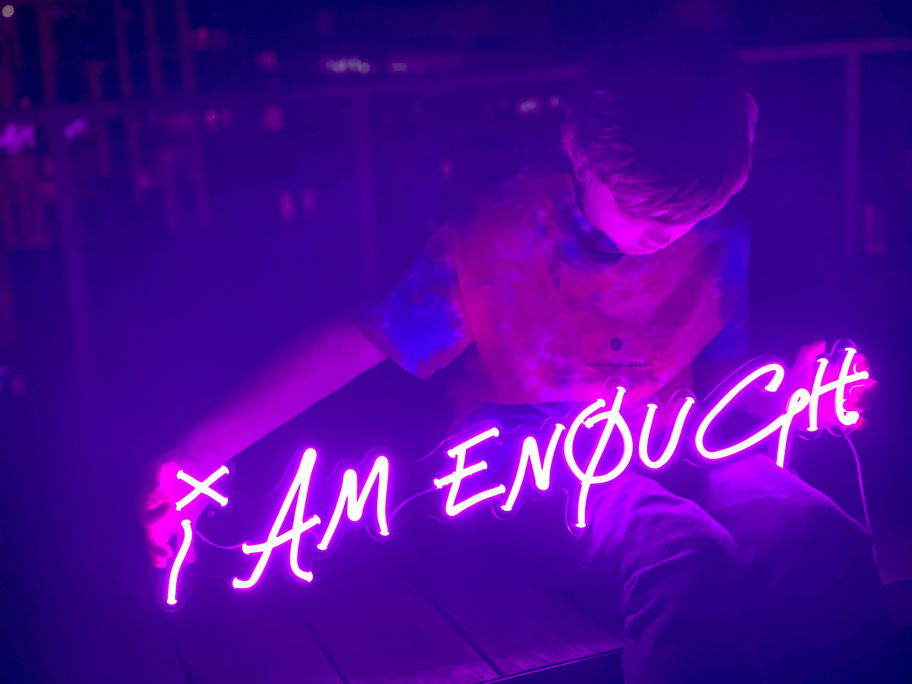 LED Neon Sign I Am Enough - Etsy