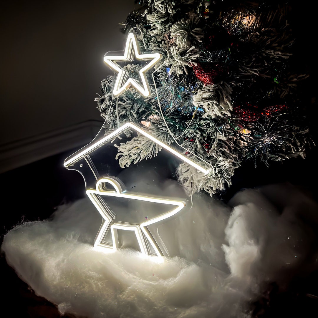 Holiday Christmas Neon Style LED Sign - Nativity - Etsy