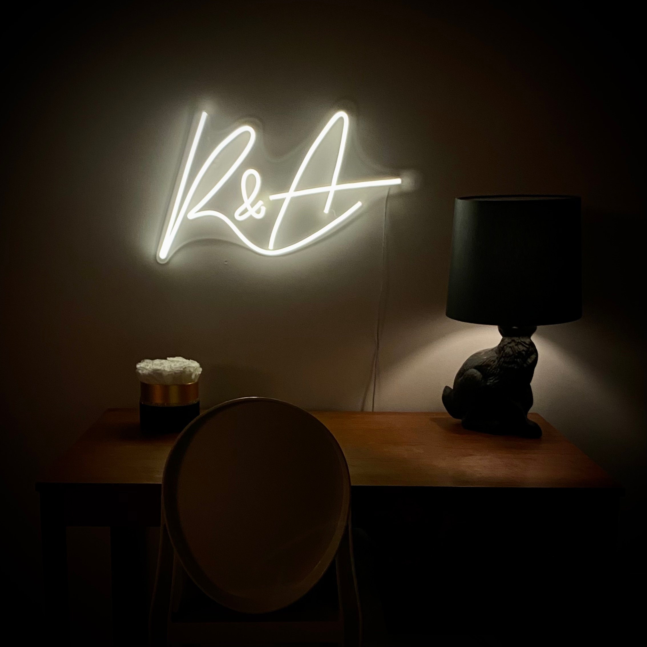 Initials / Monogram Custom LED Neon-style Wedding Sign - Etsy