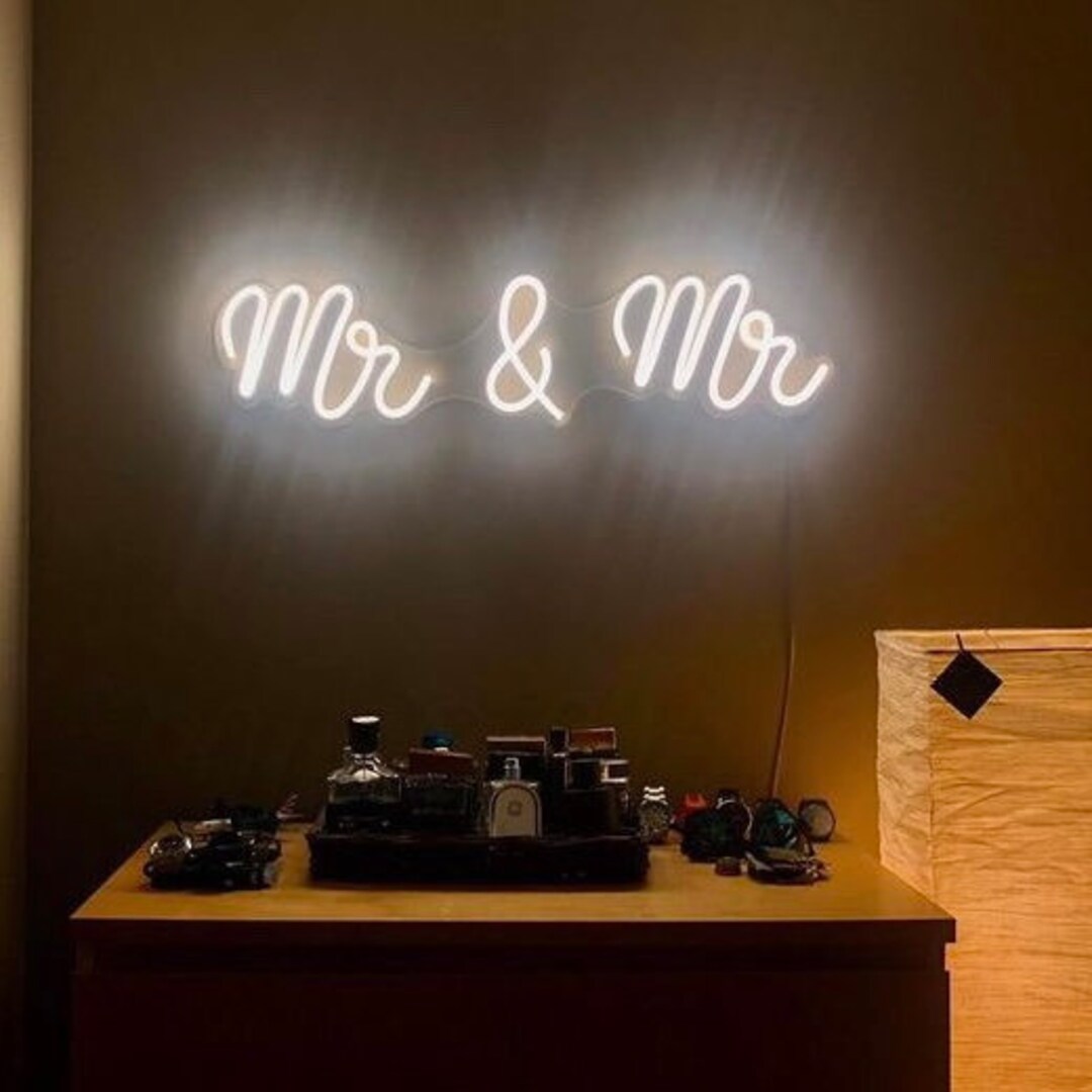 Letrero de neón LED Sr. y Sr. - Etsy España