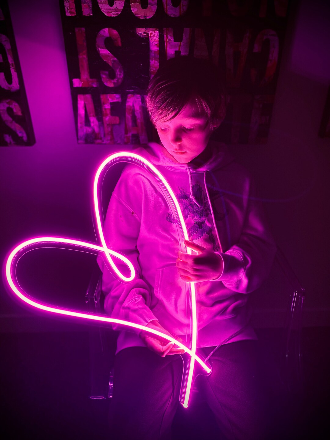 LED Neon Sign - Large Heart, Custom Neon Sign, Valentine's Day - Etsy