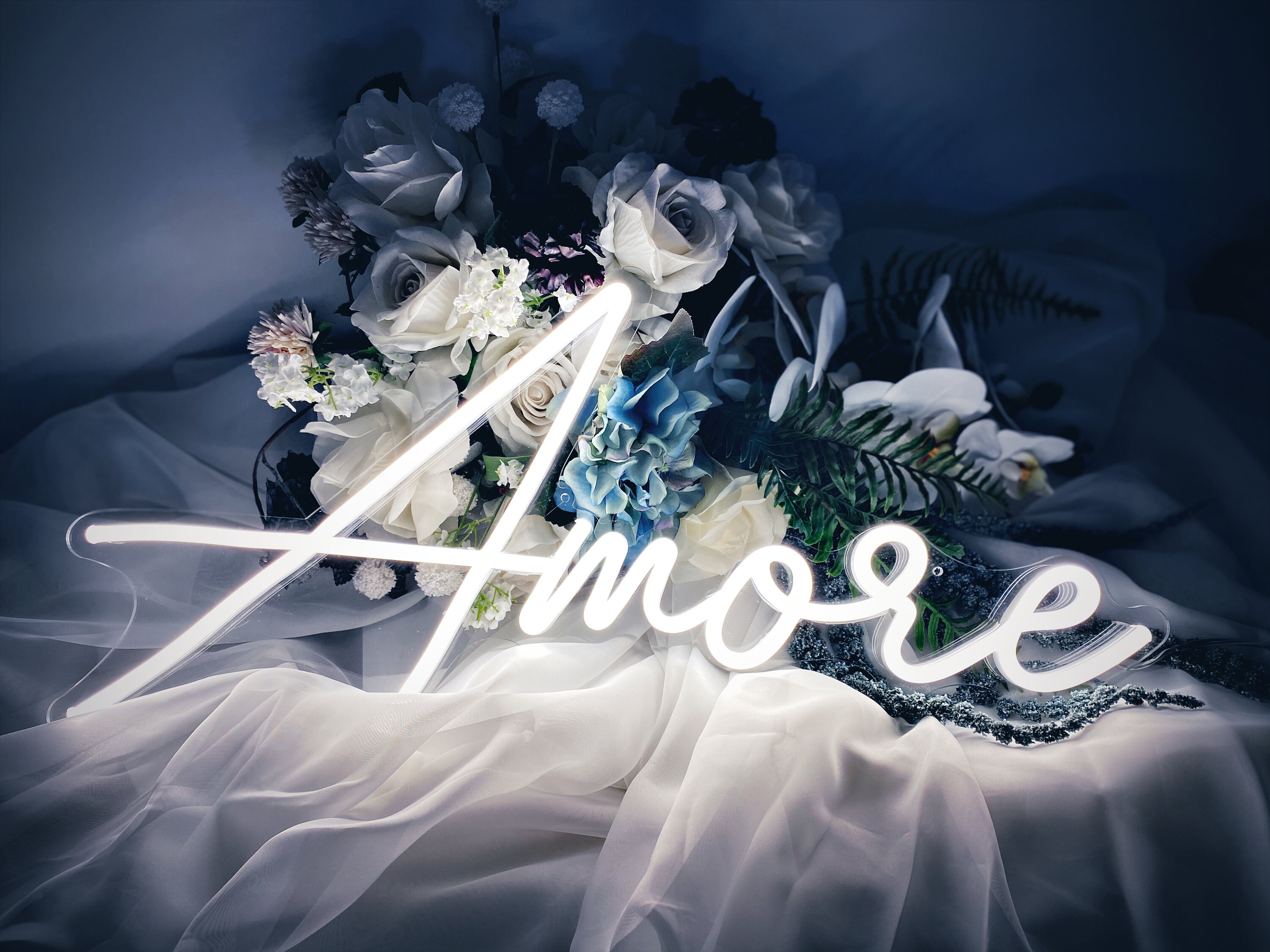 LED Neon Sign Amore Custom Neon Sign Neon Sign Custom - Etsy