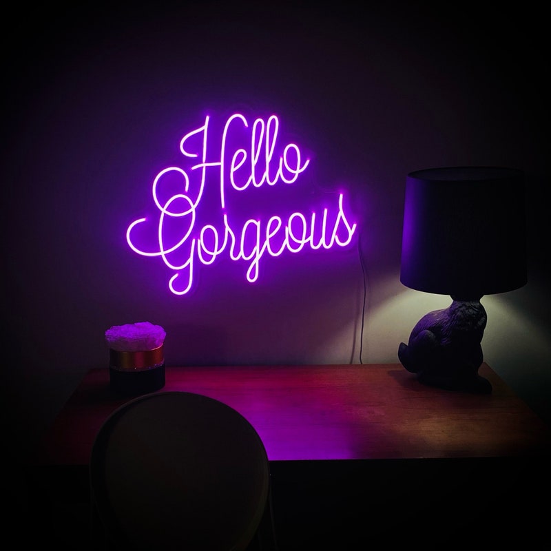 Hello Gorgeous Neon Sign - Etsy