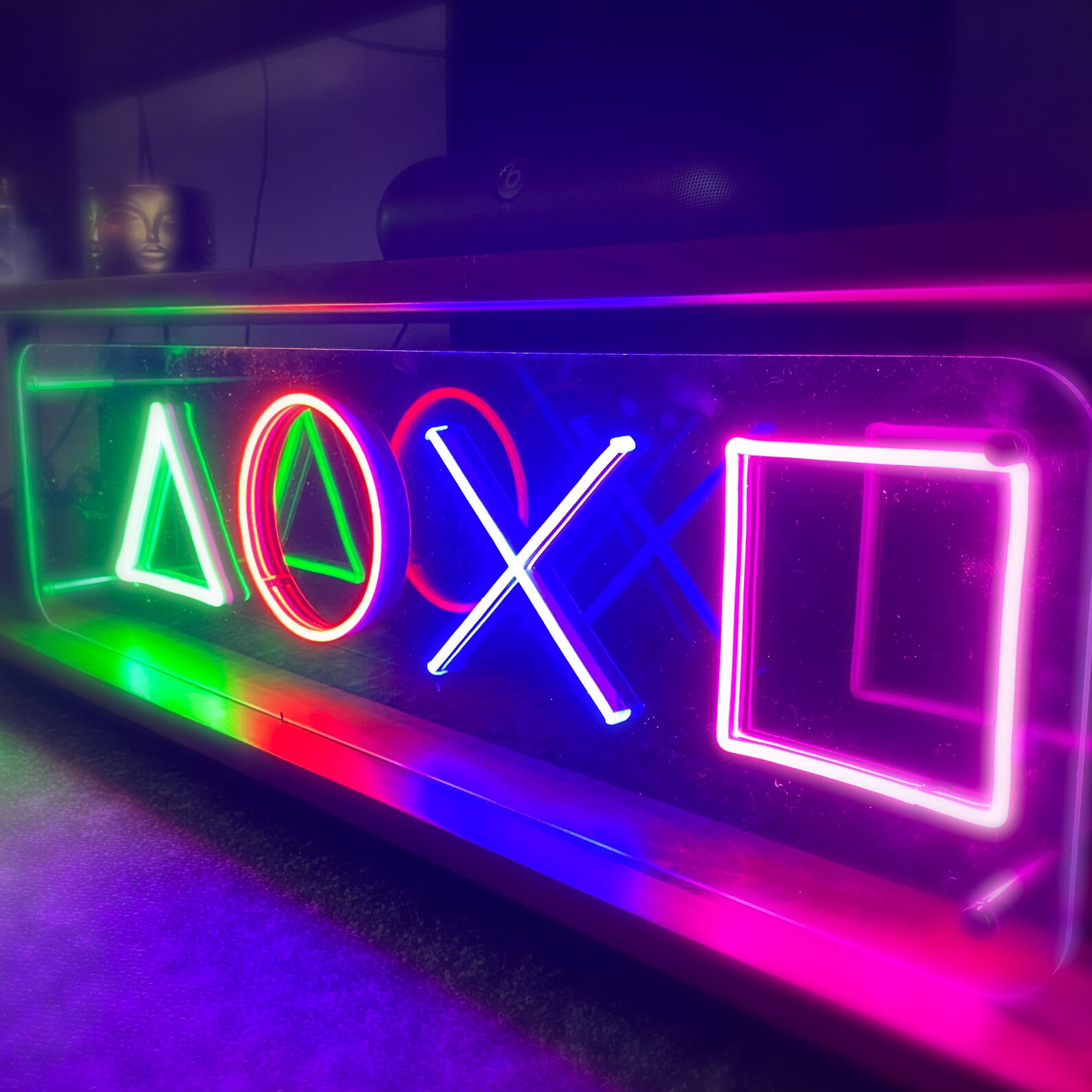 Playstation LED Neon Style Light Box - Neon Sign, Customs Neon, Gamer ...