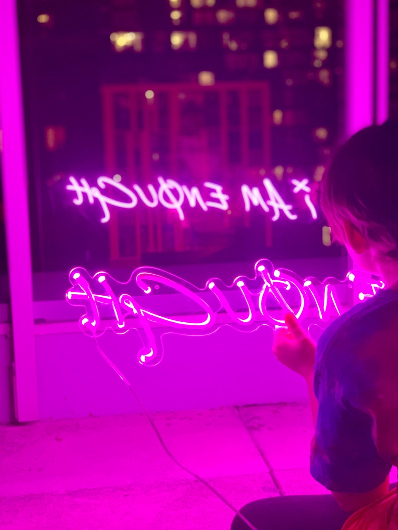 LED Neon Sign I Am Enough - Etsy