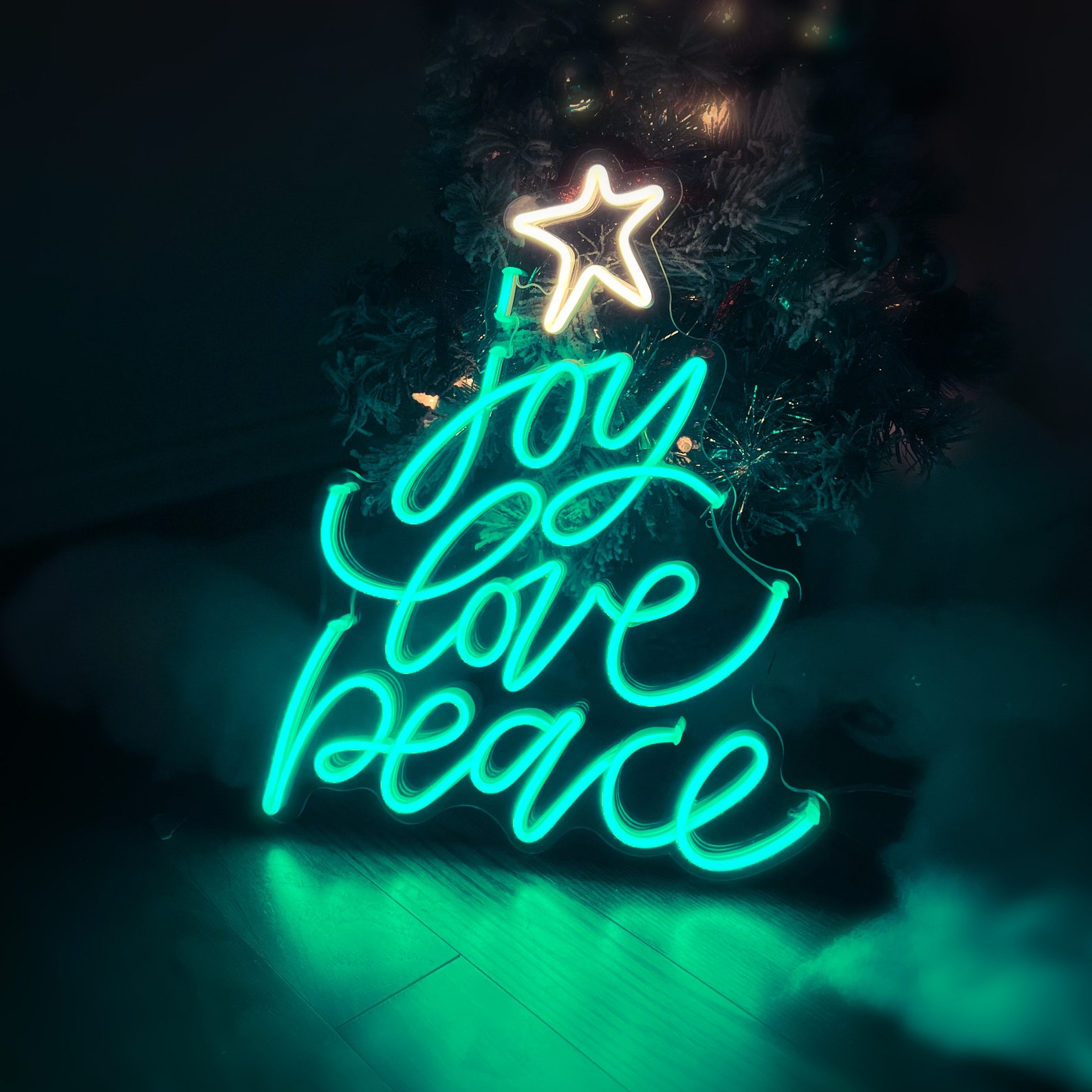 Holiday LED Neon Style Sign Peace Love Joy Neon Light | Etsy