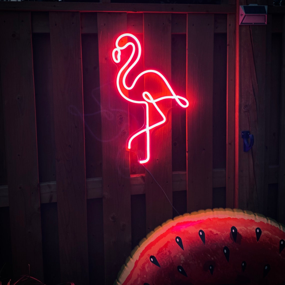 LED Neon Outdoor Sign Flamingo Custom Neon Sign Neon Sign - Etsy